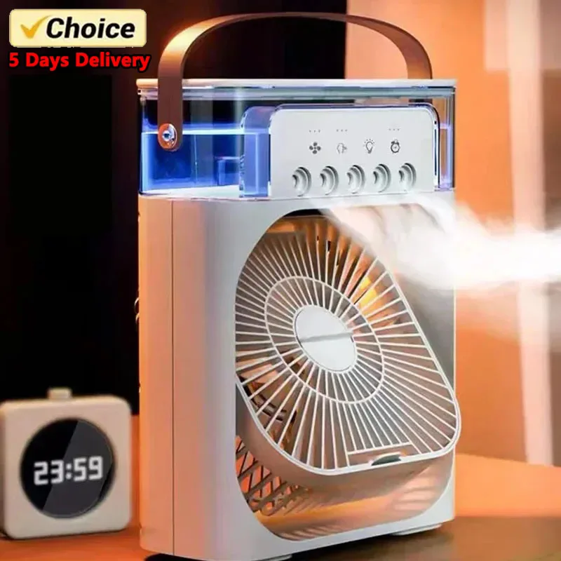 Portable-Fan-Air-Conditioners-USB-Electric-Fan-LED-Night-Light-Water ...
