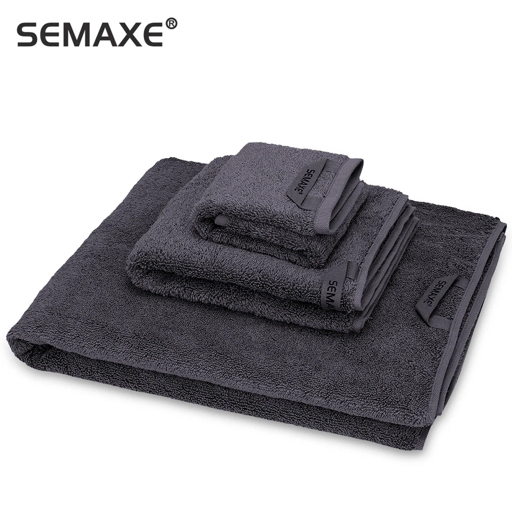 SEMAXE-100-Cotton-Towel-Set-High-grade-Bathtowel-Facetowel-Handtowel ...