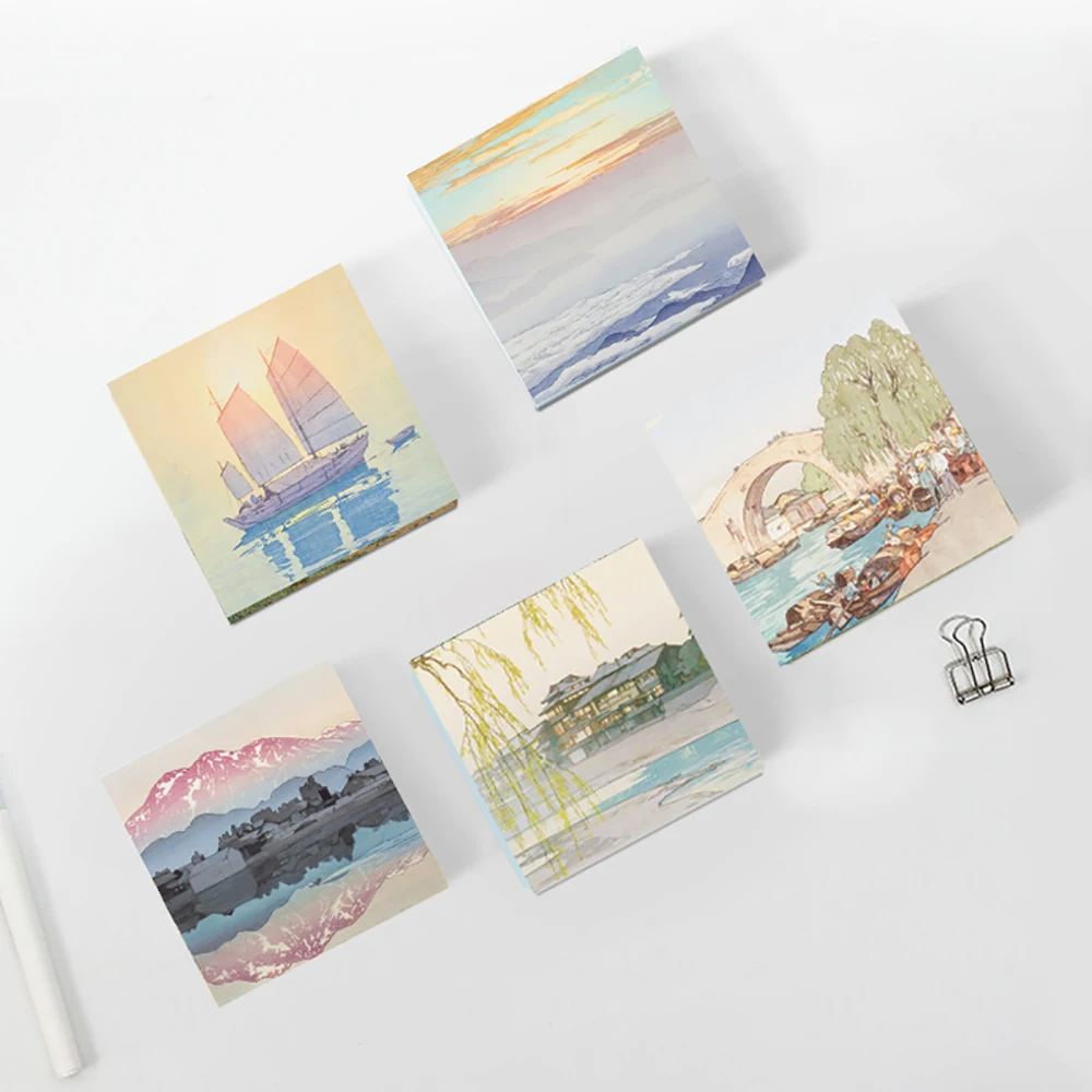 50-Sheets-Pack-Ins-Landscape-Nature-Memo-Pad-Collage-Stationery-DIY ...