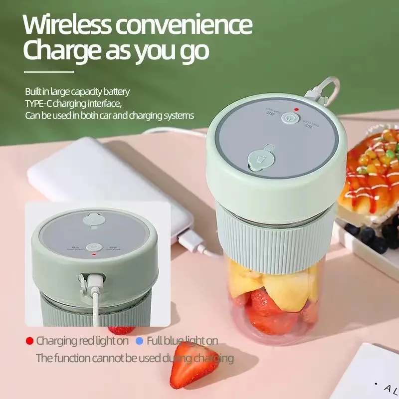 Portable Juicer Usb Rechargeable Wireless Mini Smoothie Blender Mixer ...