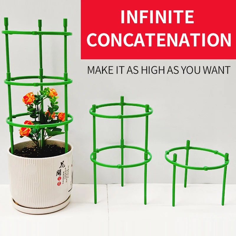 Flower-Plastic-Plant-Support-Pile-Frame-Greenhouse-Arrangement ...
