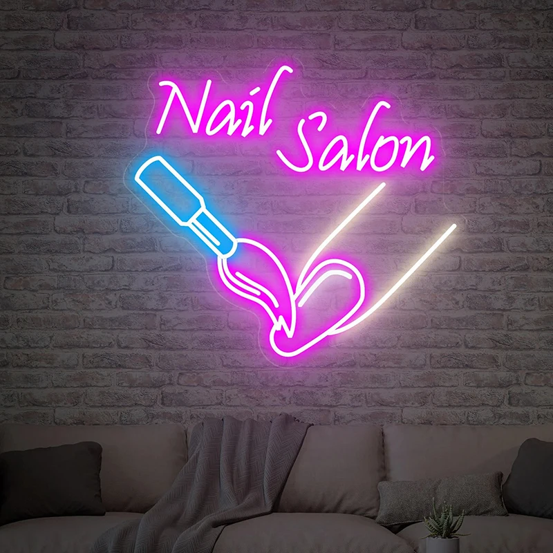 Nail-Salon-Neon-Light-Beauty-Room-Decor-Custom-Office-Signage-Welcome ...
