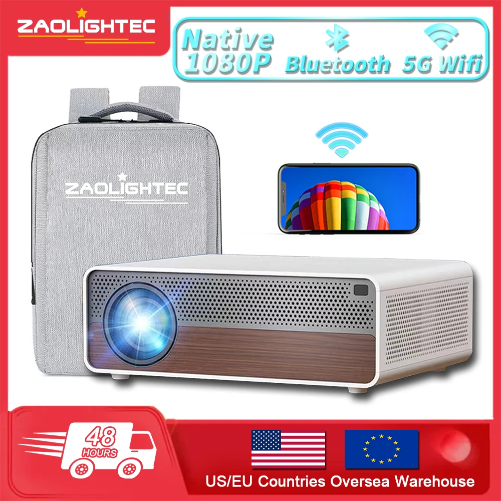Zaolightec A40 Portable Wifi 7500 Lumens Led Home Theater Projector ...