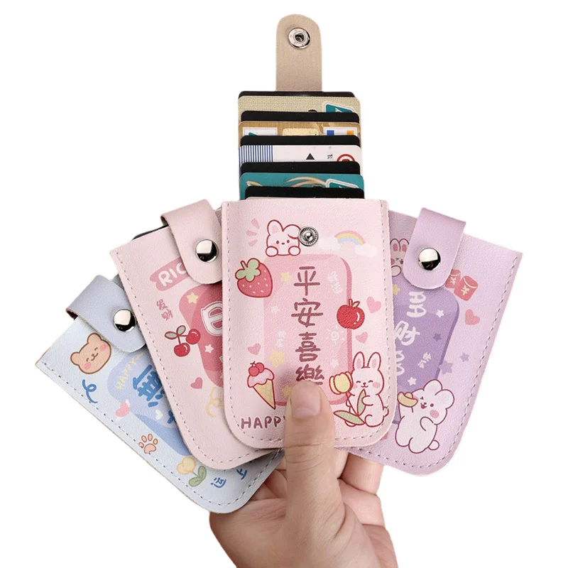 Creative-5-Card-Pockets-PU-Leather-Mini-Wallets-RFID-Blocking-ID-Card ...