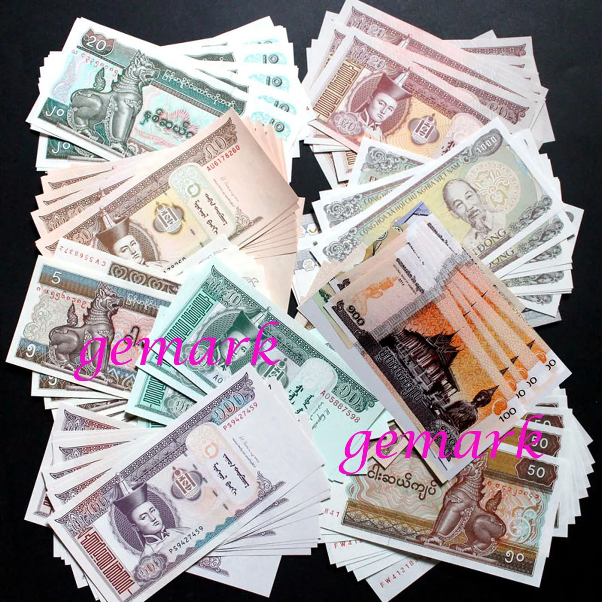 Wholesale 100 Pcs Banknotes 10 Different Real Paper Notes Brand New ...