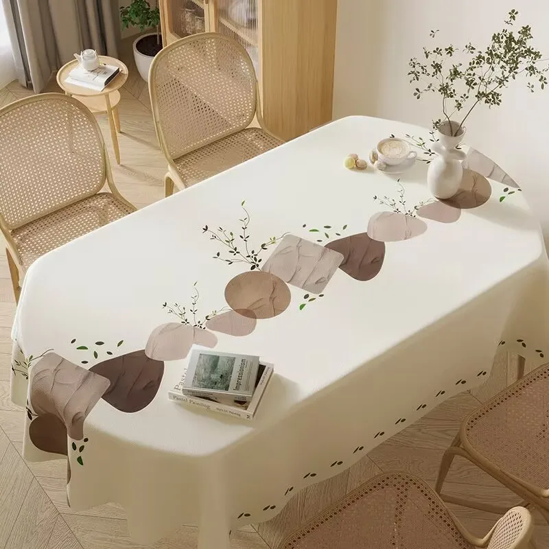 Oval rectangular universal Table Waterproof tablecloth Oil Proof Pvc ...