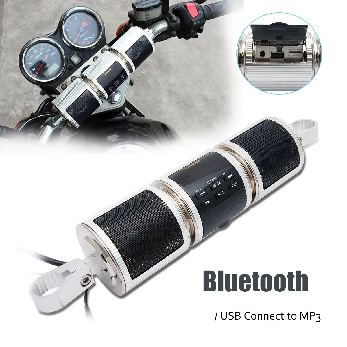 Motorcycle-Outdoor-Bluetooth-Audio-with-Radio-and-Waterproof-Integrated ...