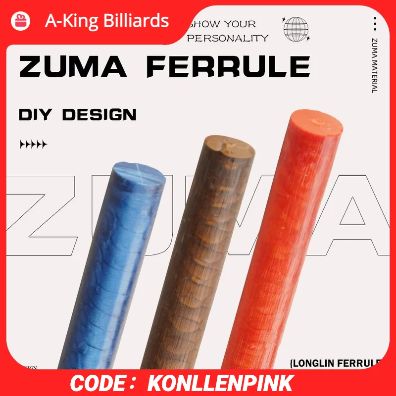 Konllen-Juma-Dragon-Carom-Cue-Ferrule-Height-15-5mm-Tip-300mm-Pool ...