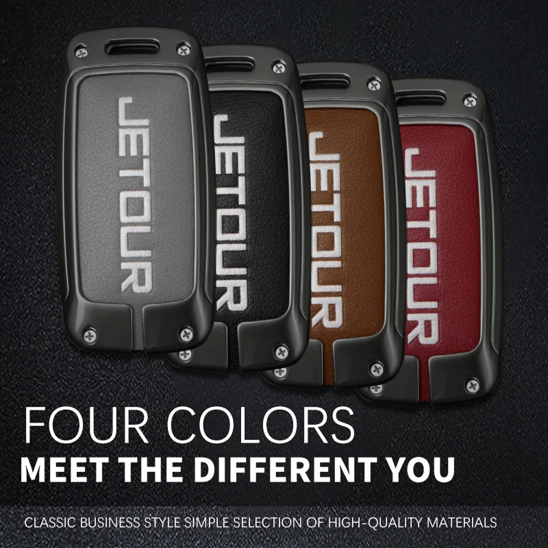 Car-Remote-Key-Case-Protective-Keychain-zinc-alloy-leather-for-Jetour-B ...