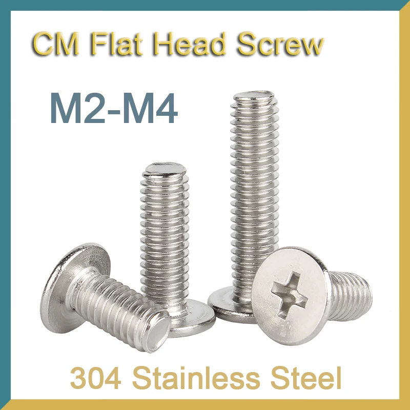 5-10-20pcs-304-Stainless-Steel-CM-Cross-Phillips-Ultra-Thin-Super-Low ...