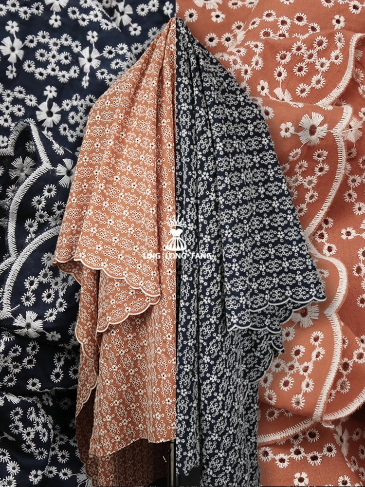 Embroidered Fabric for Spring Summer Dresses Classical Fashion Designer ...