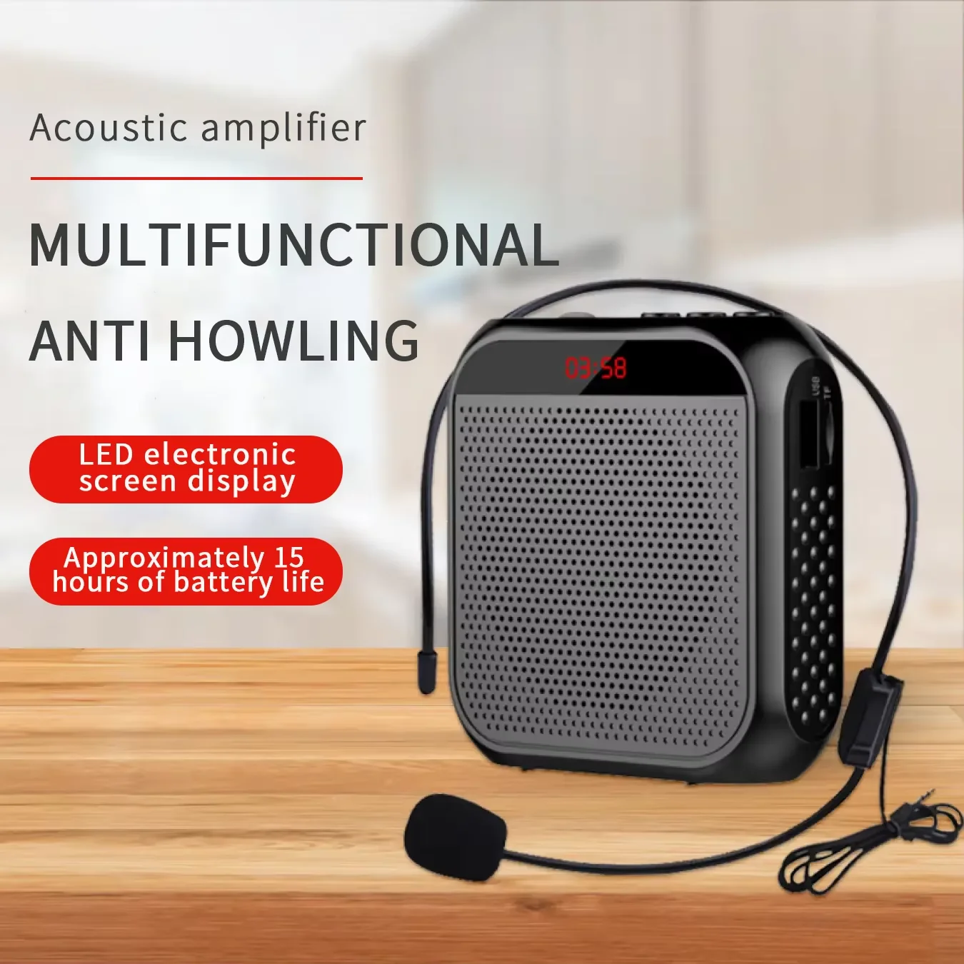 Wireless Bluetooth microphone amplifier, small portable tour guide ...
