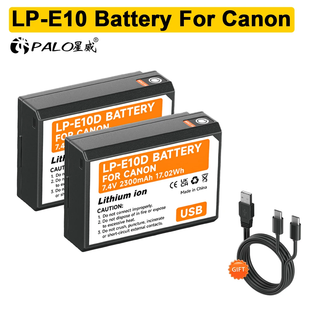 LP-E10 LPE10 LP E10 Camera Battery With USB TYPE-C charging input For ...