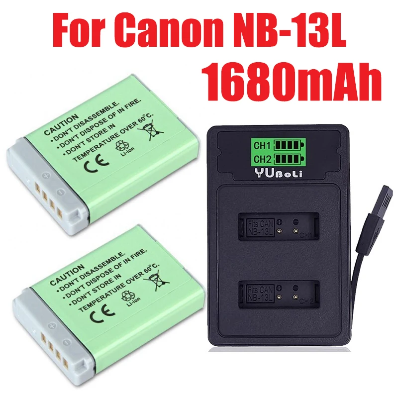 NB-13L-NB13L-NB-13L-1680mah-Battery-Charger-for-Canon-PowerShot-G5X-G7X ...