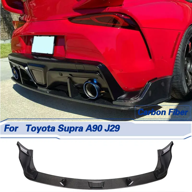Car Rear Bumper Diffuser Lip Spoiler Carbon Fiber for Toyota Supra A90 ...