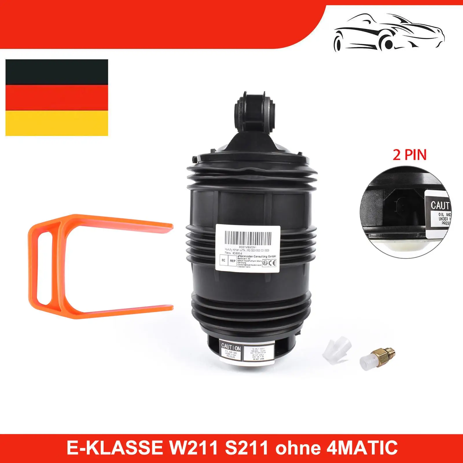 AP02-for-Mercedes-E-S211-T-Model-2-pins-Rear-Air-Spring-Airmatic-Bag ...