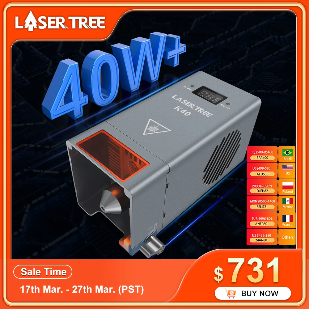 LASER-TREE-K40-m-dulo-l-ser-de-40W-de-potencia-ptica-con-cabezal-de ...