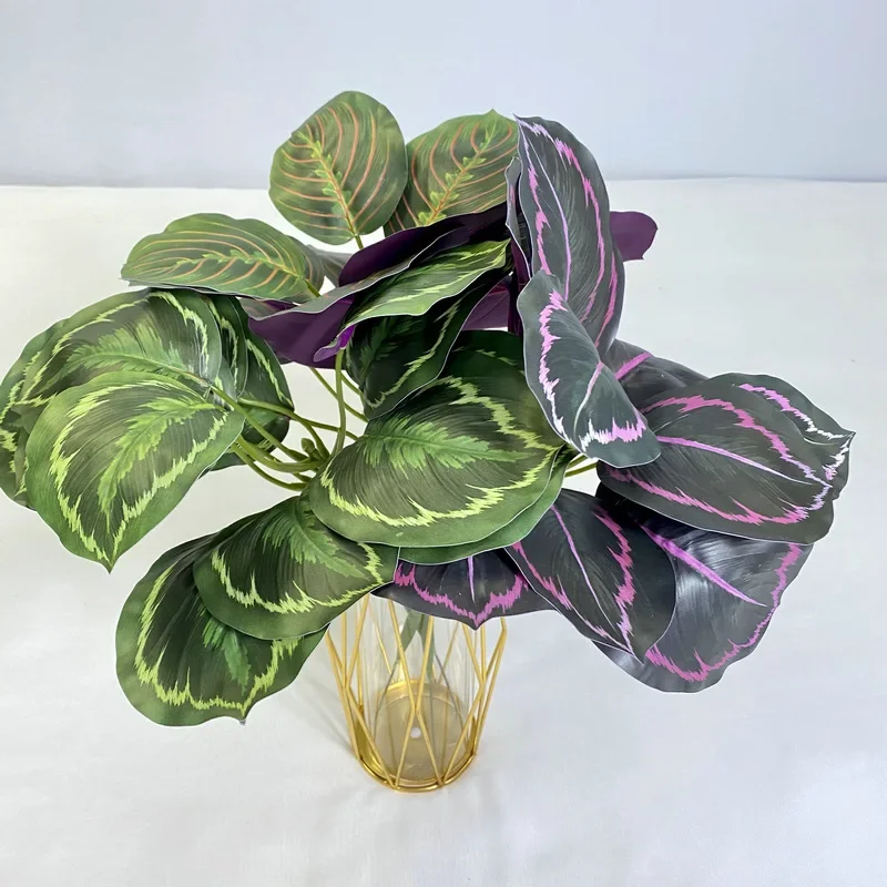 3D Printed Artificial Plants Plastic Turtle Back Bamboo Leaves Fern ...