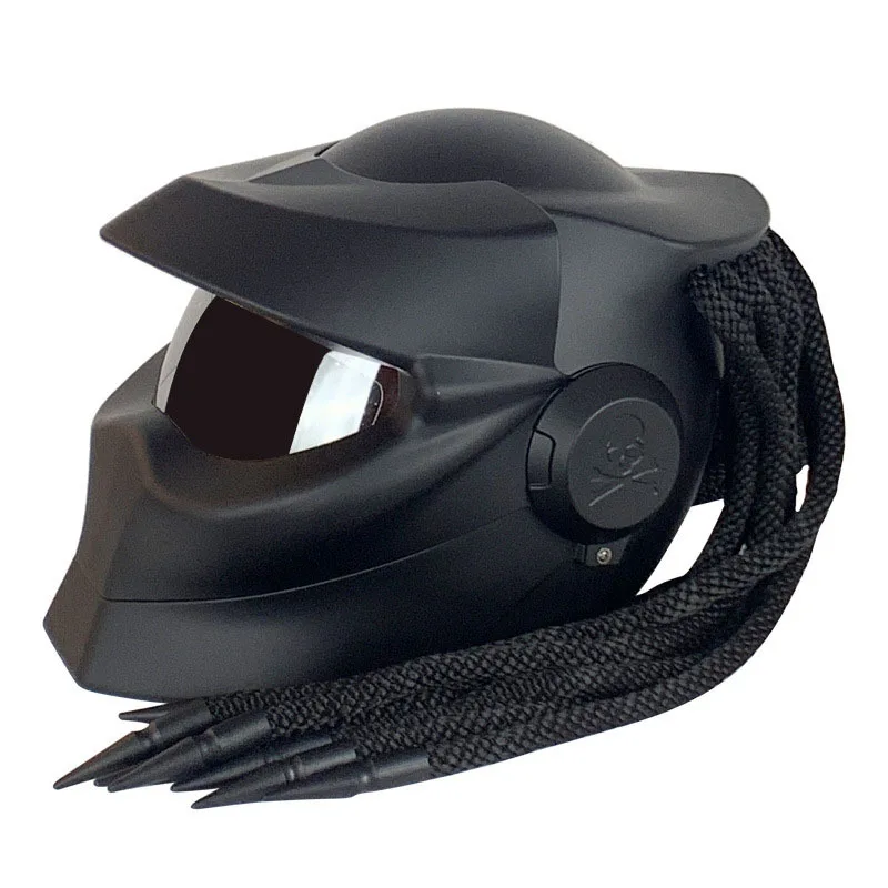 Predator-casco-de-motocicleta-de-cara-completa-accesorio-de-Cosplay-de ...