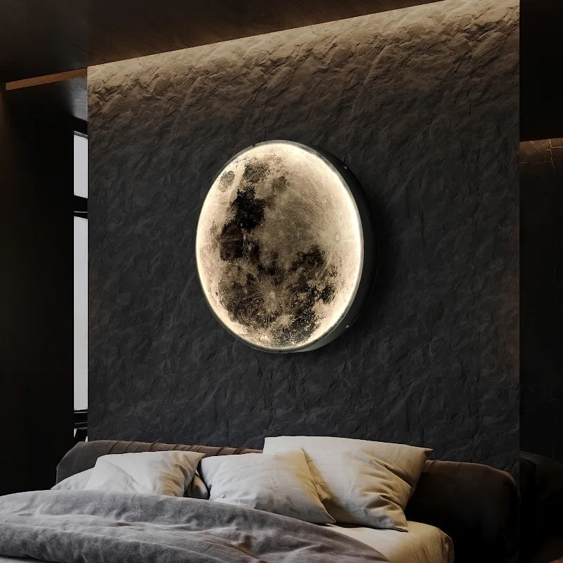 Modern-3D-LED-Moon-Wall-Lamp-Bedroom-Living-Room-Dining-Hallway ...