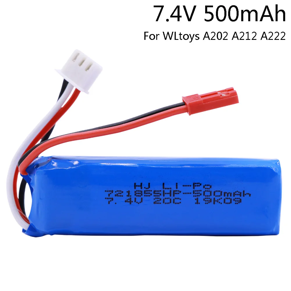 7-4V-500mAh-Lipo-Battery-2S-for-WLtoys-A202-A212-A222-A232-A242-A252 ...