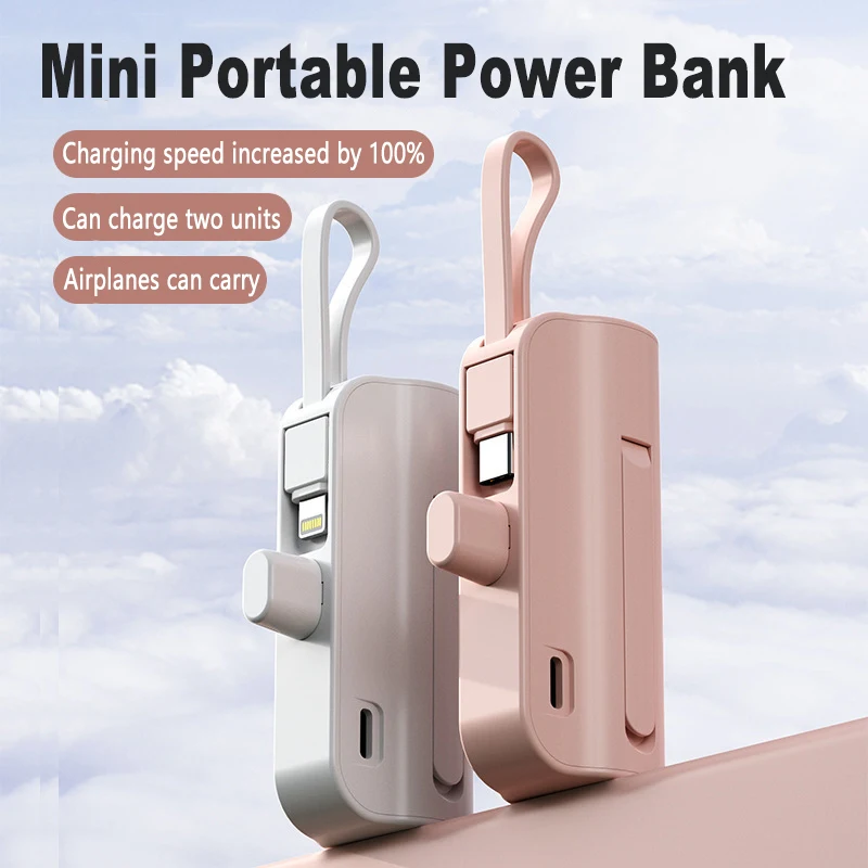 Mini-Capsule-Power-Bank-10000Mah-Fast-Charging-Pocket-Battery-Phone ...