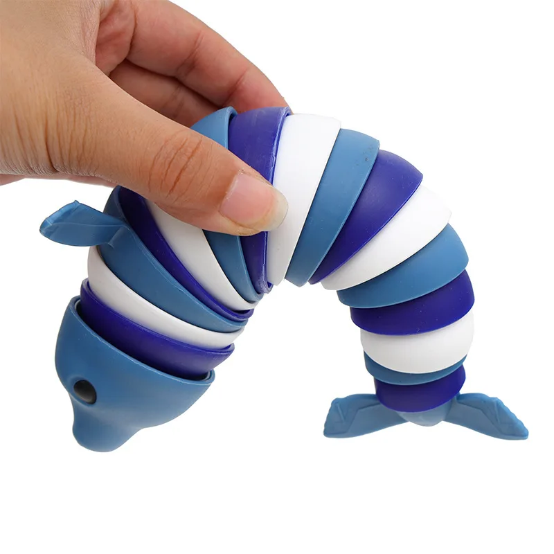 19CM 14CM Colorful Fidget Toy Slug Articulated Flexible 3D Slug Lobster ...