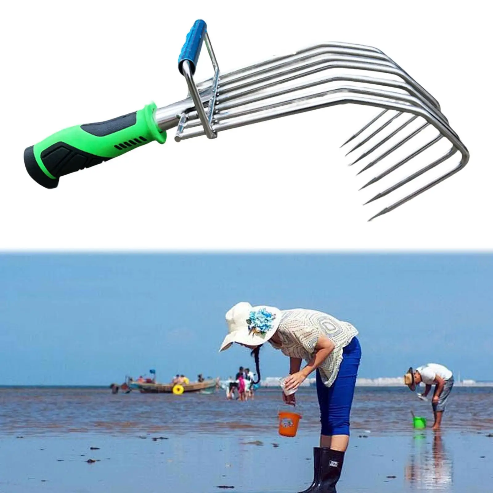 Hand Rake Garden Hand Rake Lightweight Versatile Clamming Rake ...
