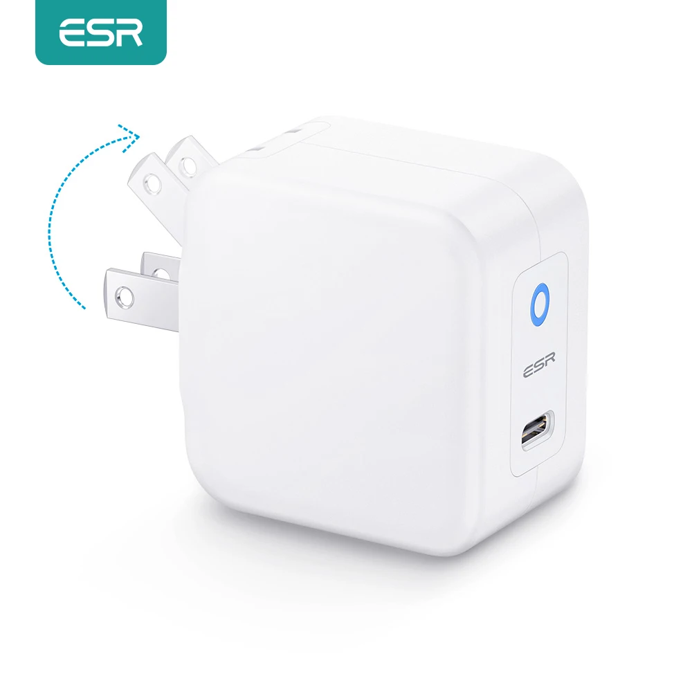Esr pd 20w carregador usb carga rápida qc 3.0 telefone rápido adaptador de carregador parede ...