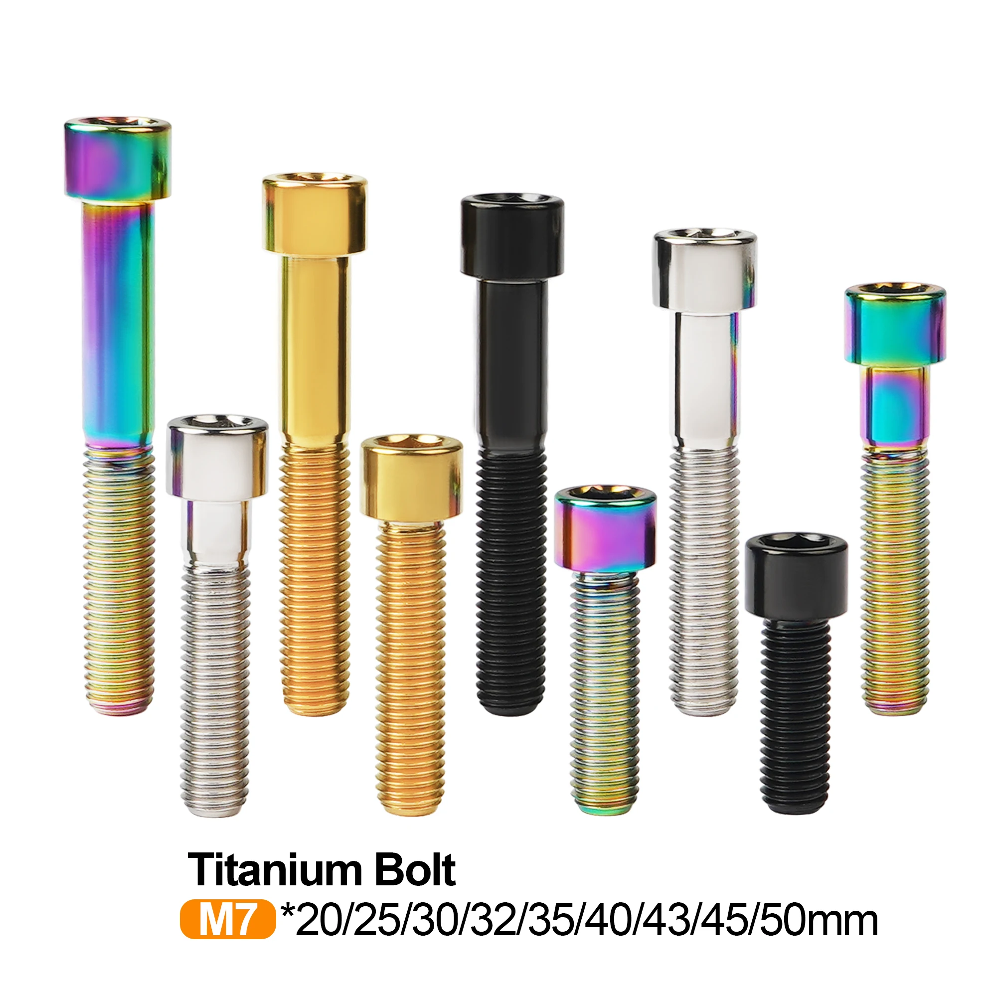 Xingxi-Titanium-Ti-M7X20-25-30-32-35-40-43-45-50mm-DIN912-Gr5-Allen ...