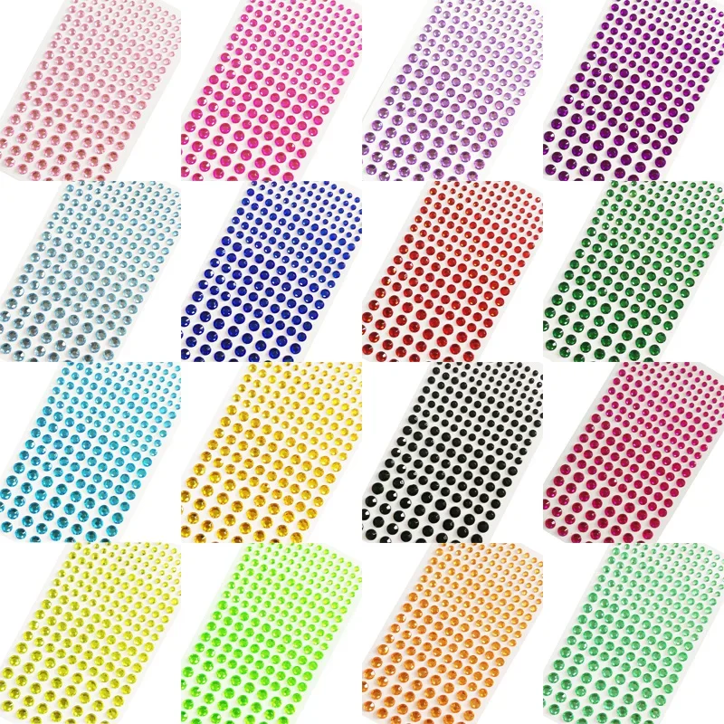 Round-3-4-5-6-8-10mm-Self-Adhesive-Rhinestone-Sticker-Gems-Adhesive ...