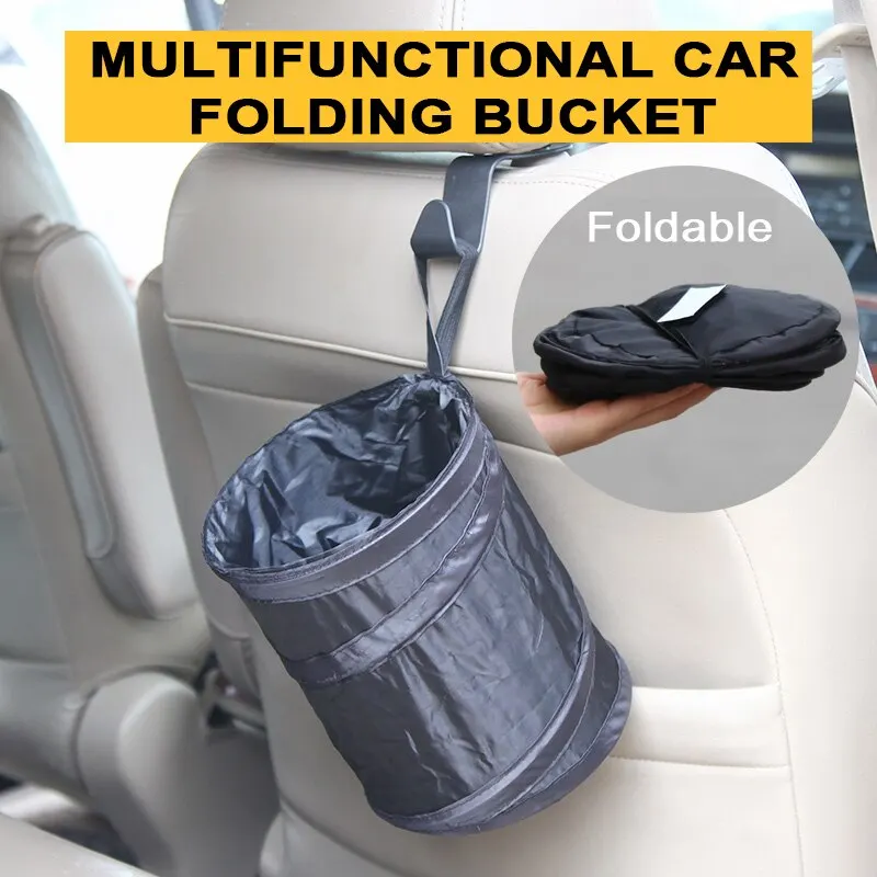 Car Garbage Canister For Car Use Large Garbage Canister Folding Multi ...