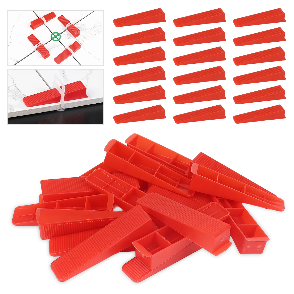 100PCS-Red-Black-Plastic-Wedges-Ceramic-Tile-Leveling-System-Tiling ...