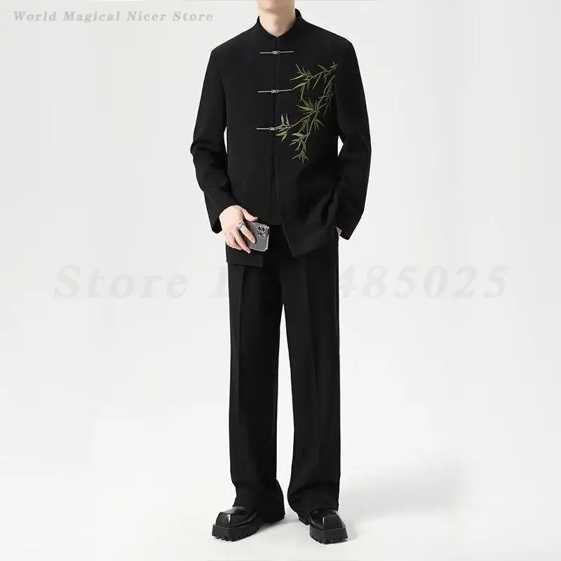 Traditional Male Wedding Engagement Costume Classic New Chinese Style ...