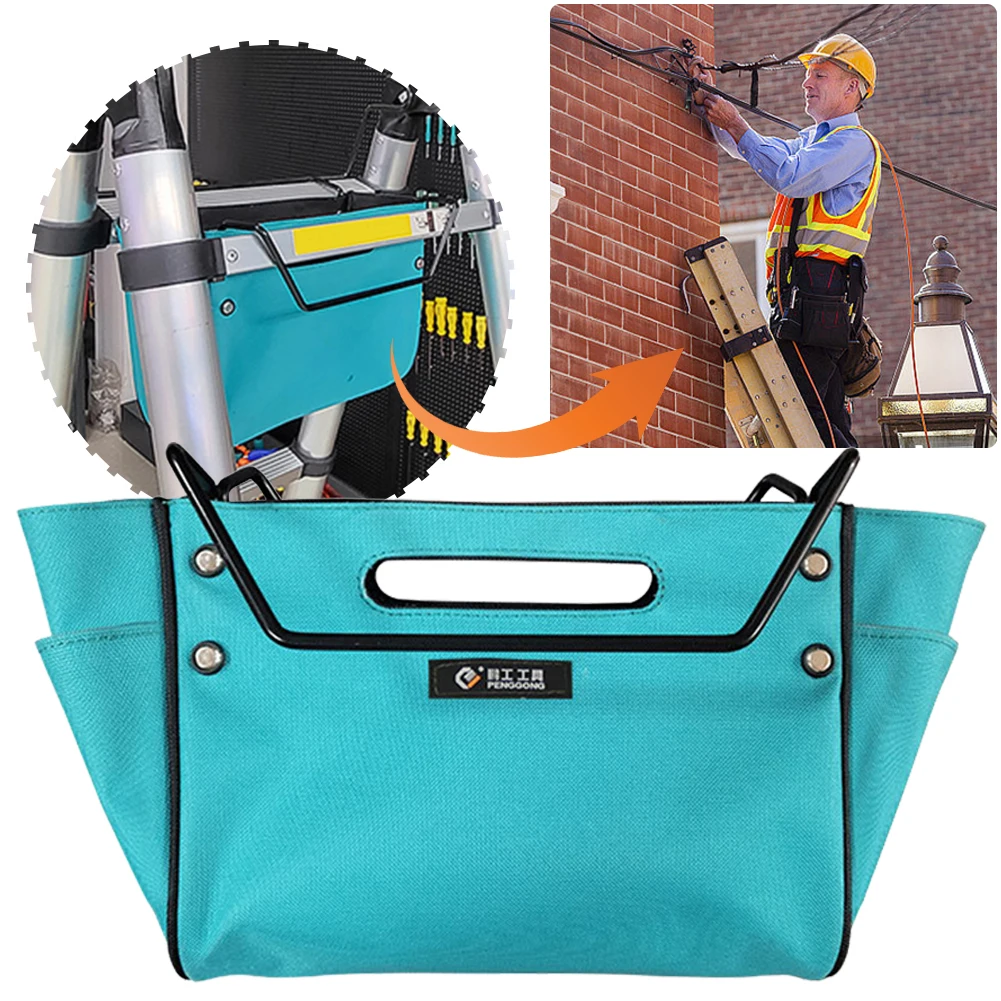 Telescoping Ladder Tool Bag Tool Hanging Bag with Side Pockets Oxford ...