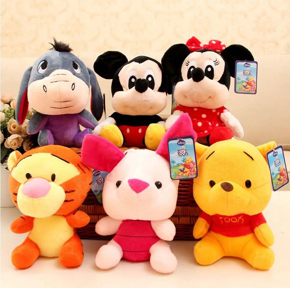 20CM-Disney-Plush-Doll-Toy-Lovely-Pooh-Mickey-Mouse-Minnie-Tigger ...