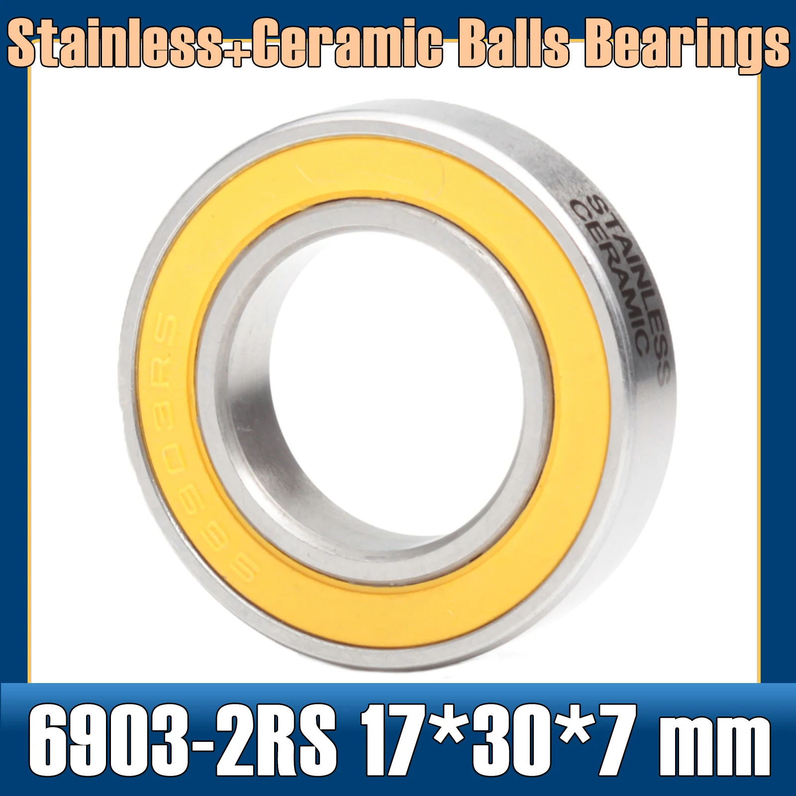 6903-2rs Stainless Bearing 17*30*7 Mm ( 1 Pc ) Abec-5 6903 Rs Bicycle ...