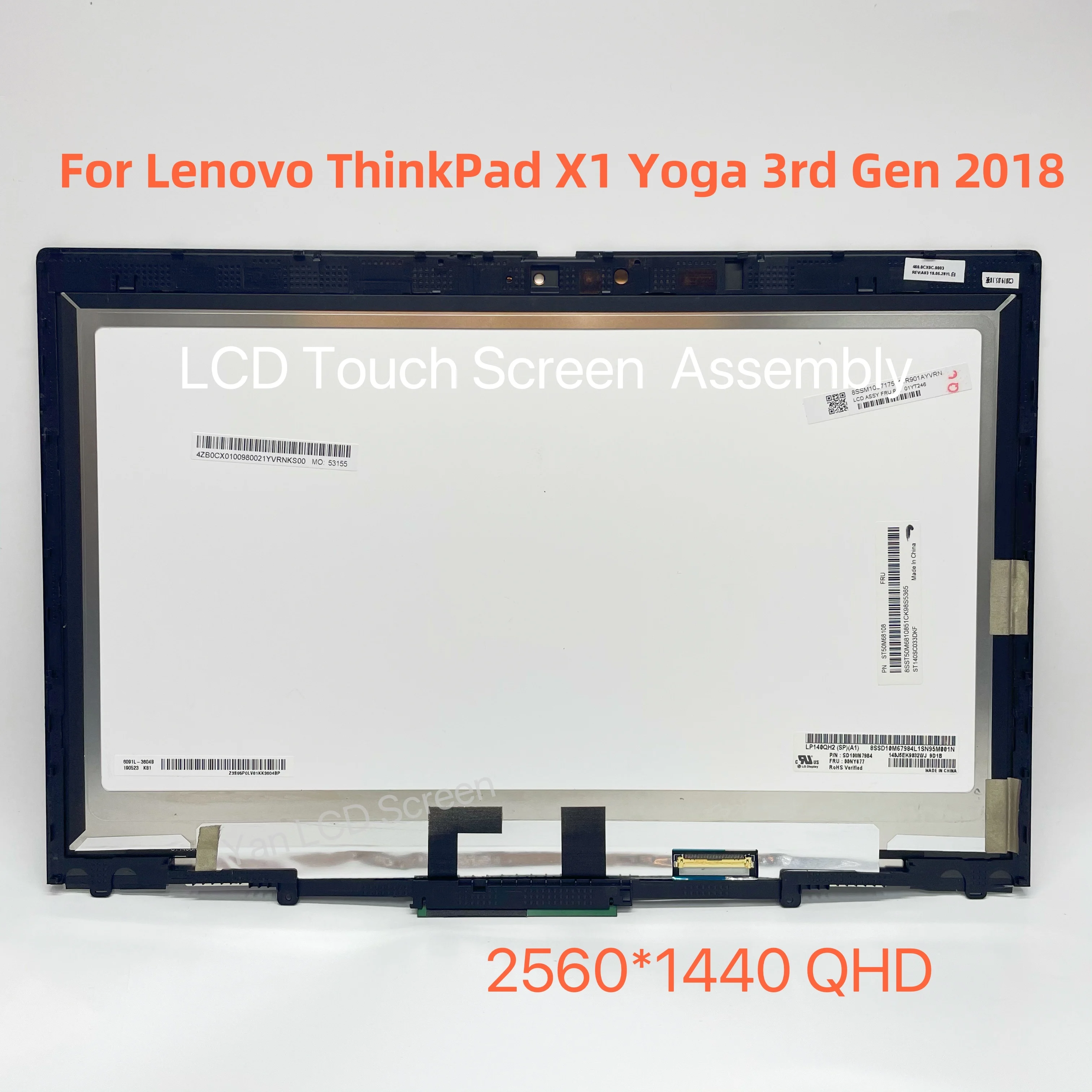 Lcd Touch Screen Digitizer Assembly For Lenovo Thinkpad X1 Yoga 3rd Gen ...