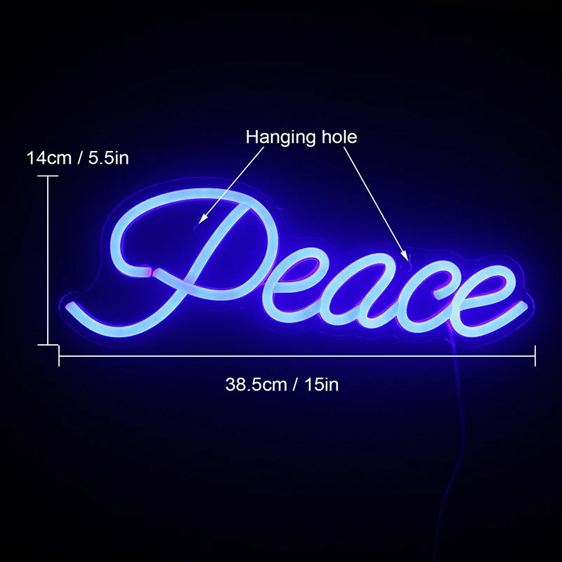 Neon Colored Peace Signs