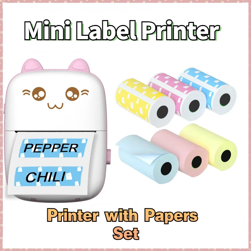 Portable-Mini-Label-Printer-Photo-Thermal-Adhesive-Labels-Printers ...