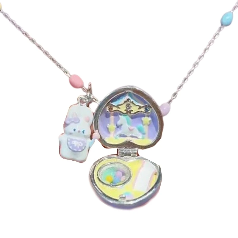 Rabbit-Heart-Clavicle-Chain-Sweet-Necklace-Versatile-Neckchain ...