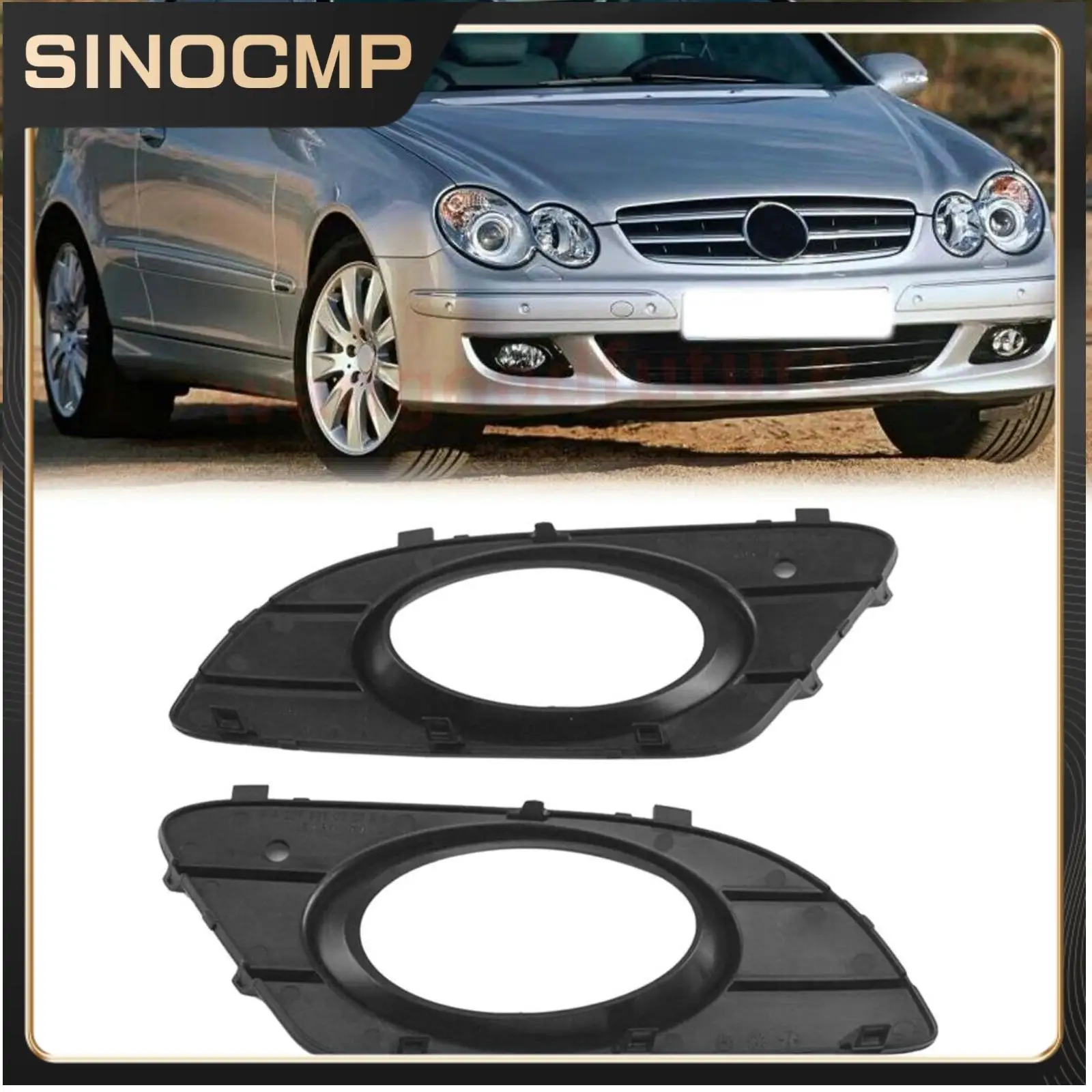 Front Bumper Fog Light Cover 2098850323 2098850423 For Mercedes-Benz ...