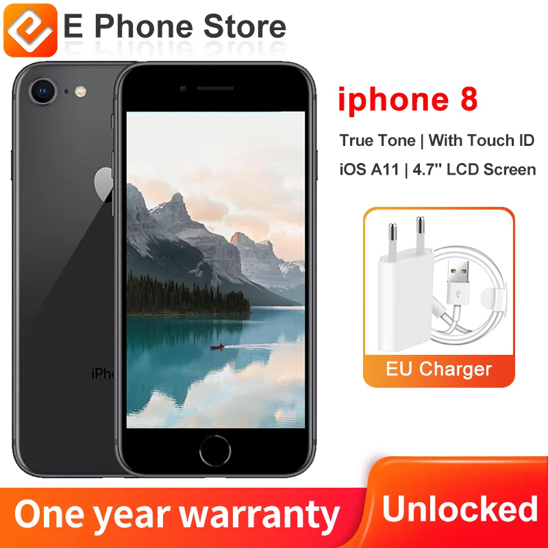Apple Iphone 8 64gb Desbloqueado Smartphone Ios A11 Com Id Do Toque 4.7 ...