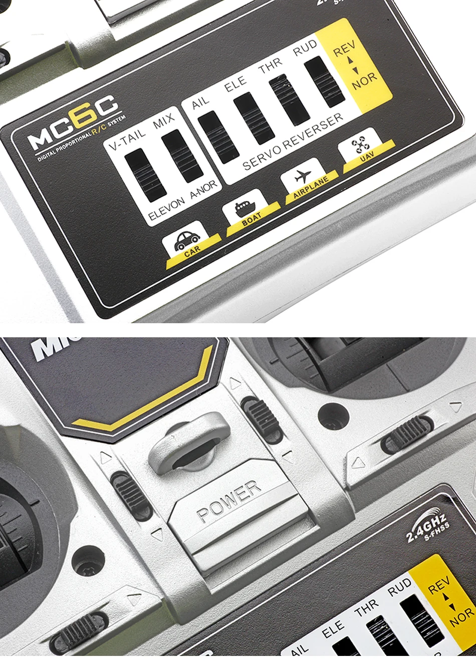 MicroZone MC6C 2.4G 6CH Transmitter with Receiver - HobbyRC BD