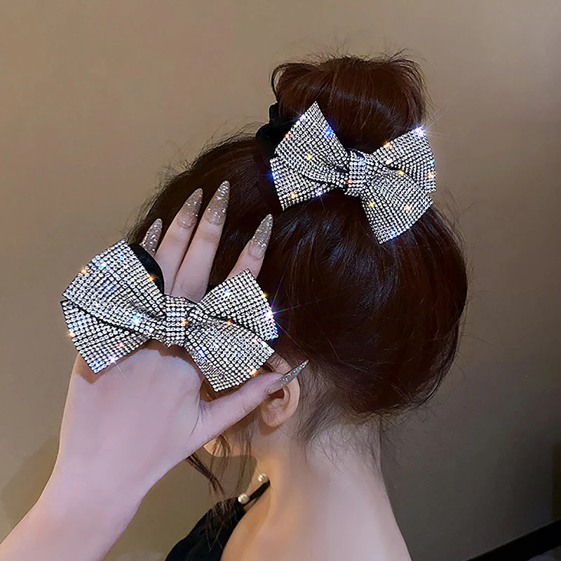 Rhinestones-Hair-Bows-Scrunchies-Ties-Rope-Elastic-Rubber-Bands ...