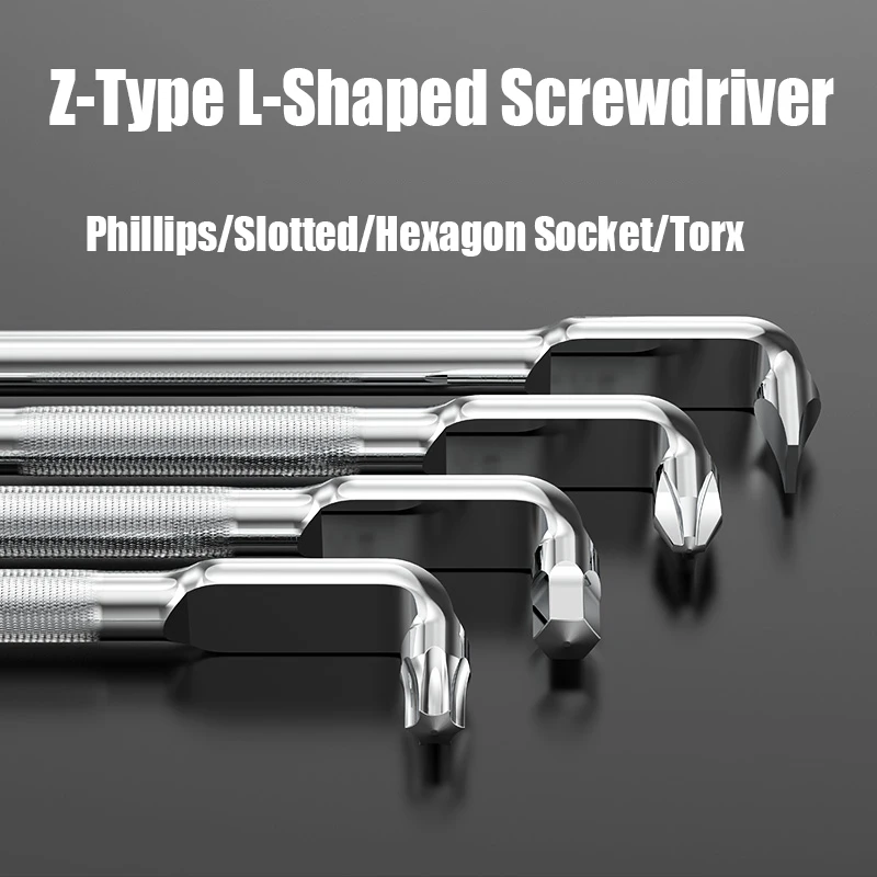 1-2-3-10PCS-Z-Type-L-Shaped-90-Degree-Right-Angle-Screwdriver-Strong ...