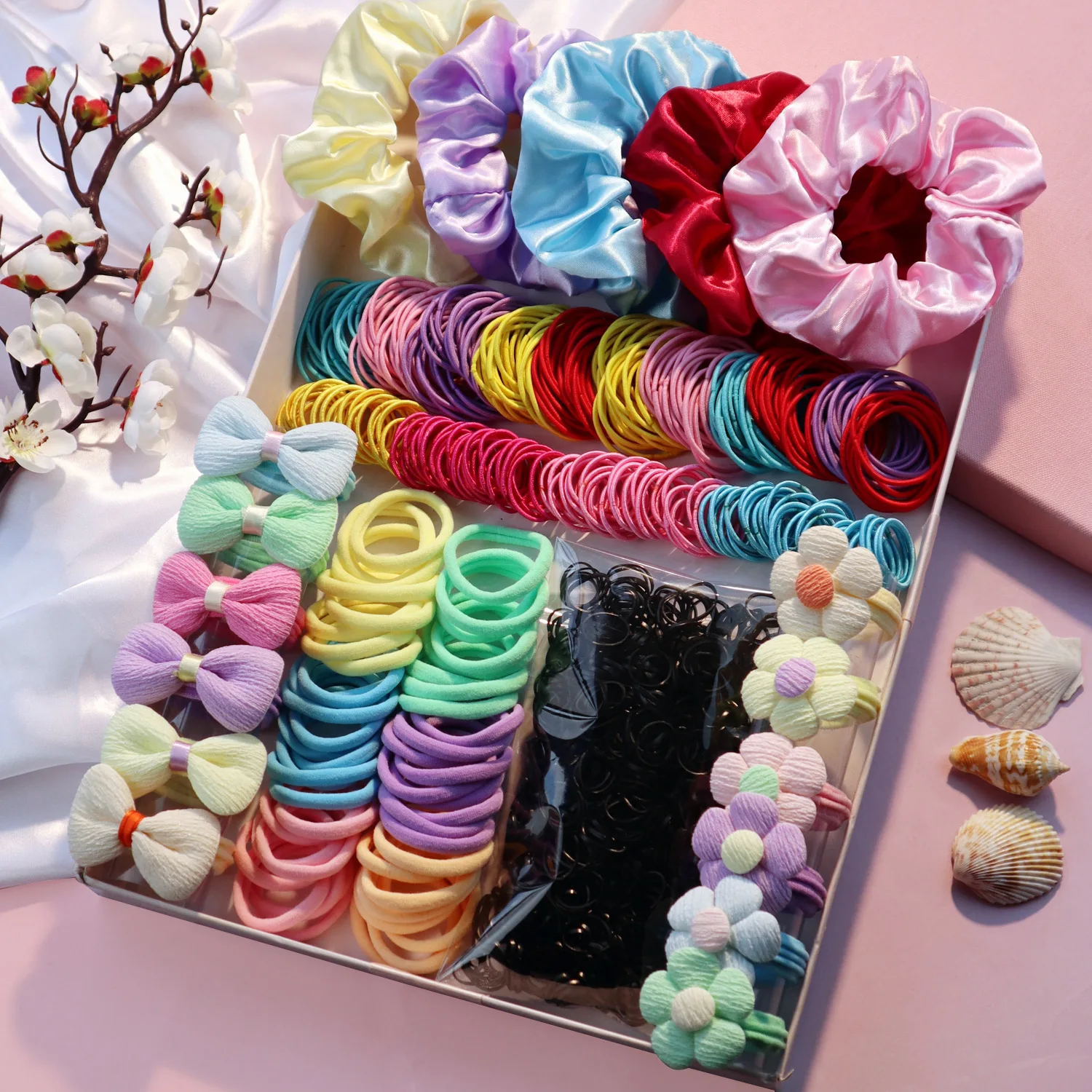 1Set-Multicolour-Hair-Accessories-for-Woman-Set-Seamless-Ponytail ...