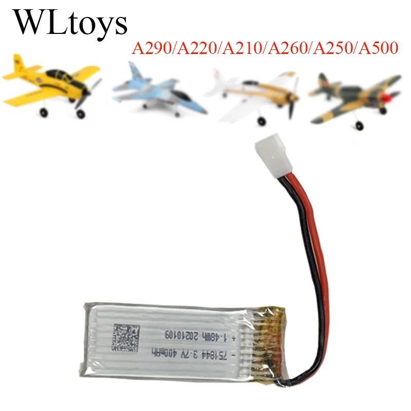 Original-Wltoys-A210-A220-A290-A260-3-7V-400mAh-2S-Lipo-Spare-Batteries ...