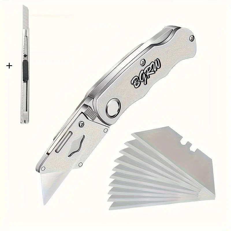 Utility-Knife-Heavy-Duty-Box-Cutter-All-Steel-Thickened-Folding ...