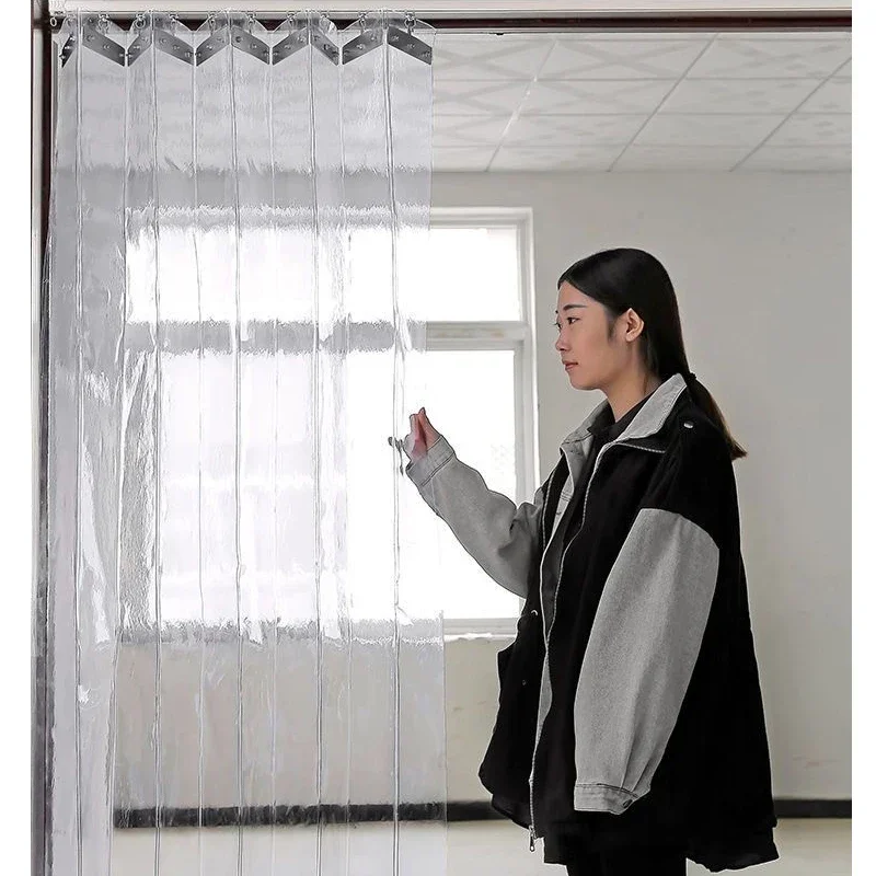 PVC-Plastic-Curtain-Windproof-Sliding-Curtain-for-Door-Curtain ...
